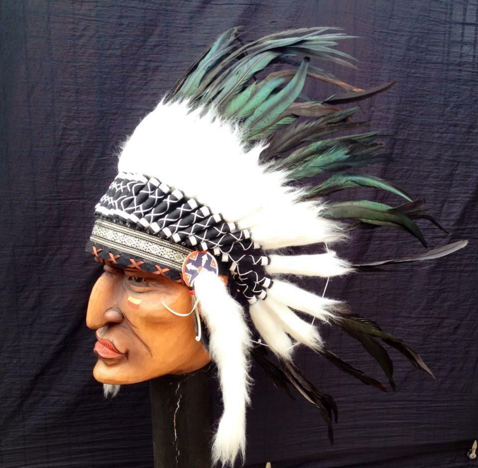 DELUXE Native Indian American Headdress War Bonnet Festival Chief Fancy ...