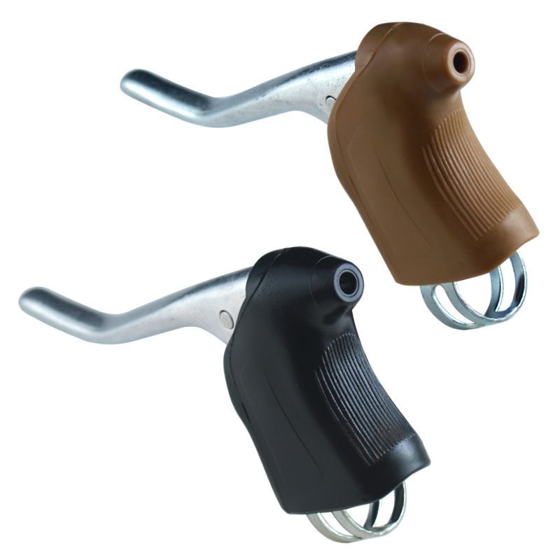 SET OF BRAKE LEVER HOODS BROWN BLACK BIKE VINTAGE ROAD EROICA FITS ...