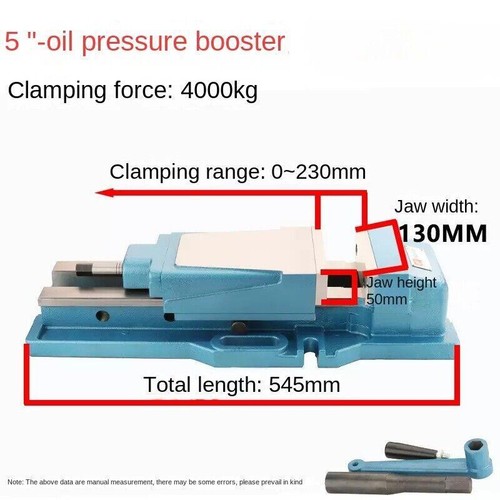 Built-in Hydraulic Plain Vise 5/6/8 Inch Milling Machine Hydraulic ...