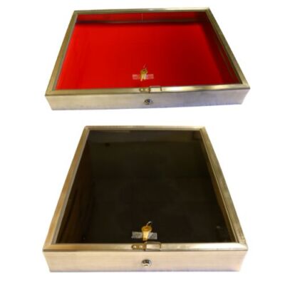 Aluminum Display Case SMALLER SIZE 24 x 18 x 3" w/ Keyed Lock ...