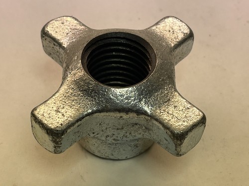 GF 4 Point Lobed CAST IRON Hand Knob 3"Across 1-8 Threaded Thru-hole ...