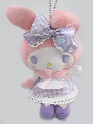 Sanrio My Melody Purple Keychain Mascot 12cm Used, Cute Dress Style | eBay