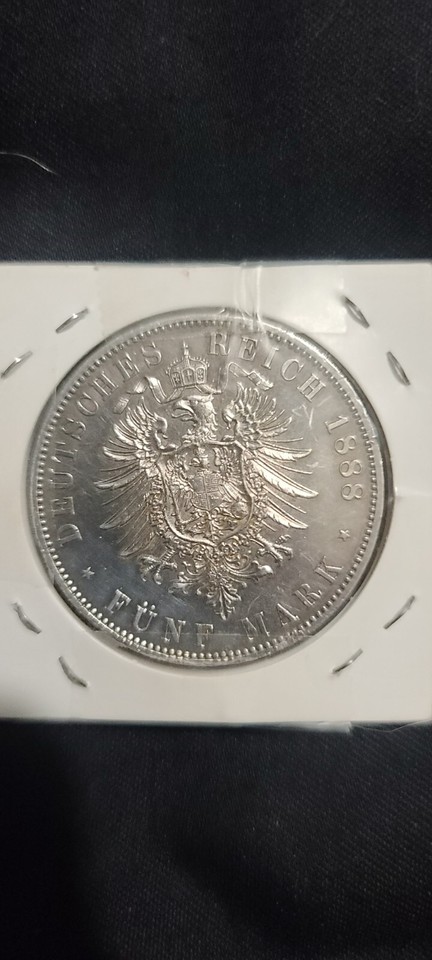 1888 A Funf Mark Friedrich | eBay