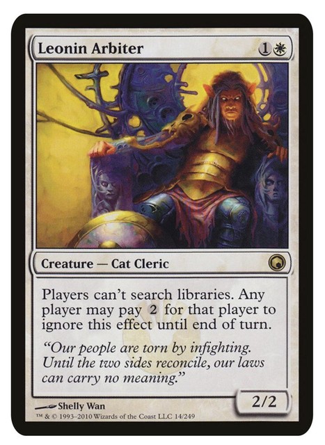 MTG Leonin Arbiter Scars of Mirrodin 14/249 Regular Rare for sale ...