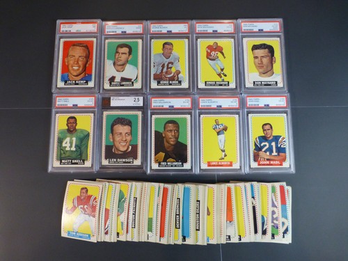 1964 Topps Football Complete Set 176/176 - 10 Graded, Jack Kemp PSA 7 ...