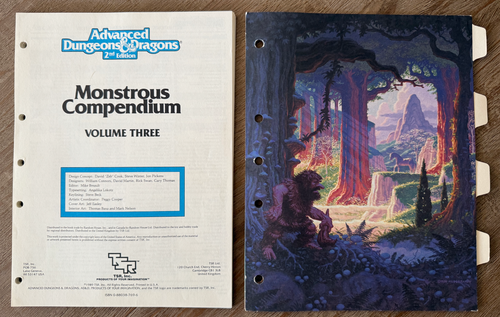 TSR AD&D 2nd Edition Monstrous Compendium Forgotten Realms Appendix Vol ...