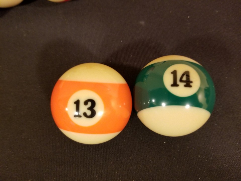 New Billiard Deluxe Pool Balls Standard Size 2-1/4 Replacement/DIY ...