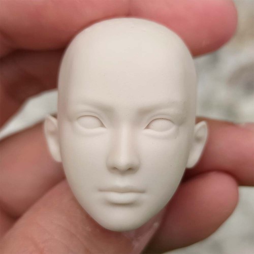 Unpainted 1/6 Japanese Female Ninja Head Sculpt Fit 12'' Figure Body ...