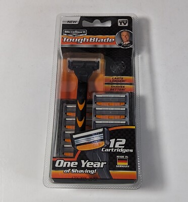MICROTOUCH TOUGH BLADE RAZOR 12 CARTRIDGES AS SEEN ON TV BRETT FAVRE ...