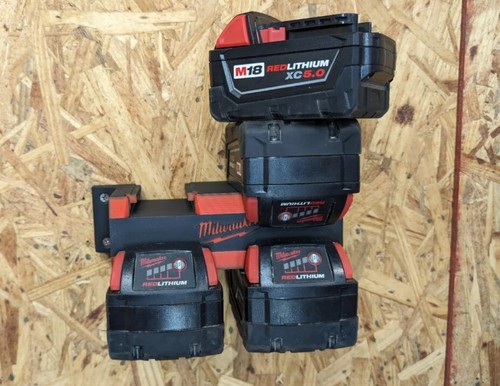 Milwaukee M18 Battery 4x Packout Wall Mount (3D Printed) | eBay Australia