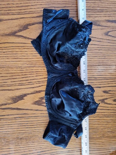 Sexy Silky Satin Naturana Black Lace Bra 40B | eBay
