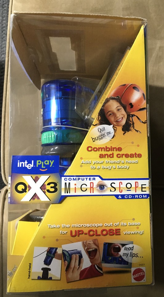 Intel Play Q x 3 Computer Microscope & CD - Book | eBay