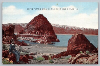 Postcard Exotic Pyramid Lake 35 Miles From Reno Nevada VTG c1910 F5 | eBay
