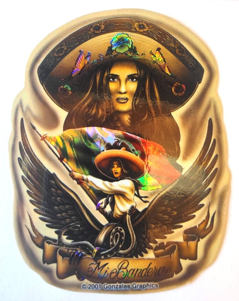 RARE NEW GONZALES GRAPHICS ART 2001 HOMIES HOLOGRAPHIC FOIL STICKER 2.5 ...