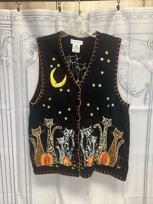 Cat Mom Halloween Sweater Vest Cat Lady | eBay