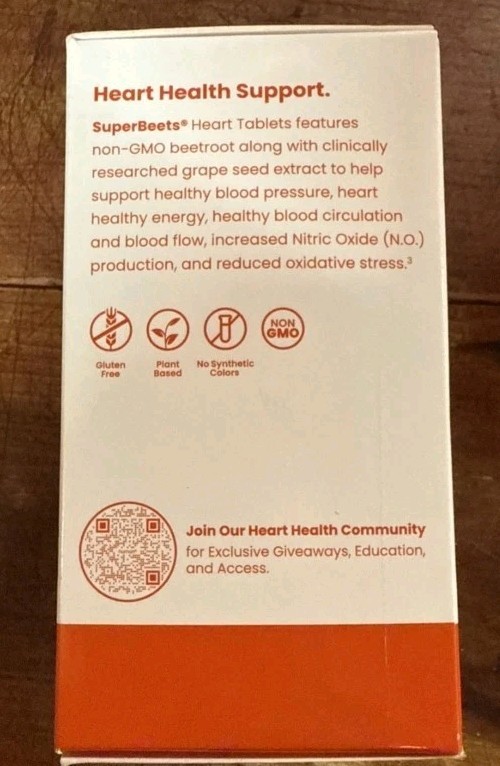 Human Super Beets Heart Tablets Blood Pressure Support 60 Coated ...