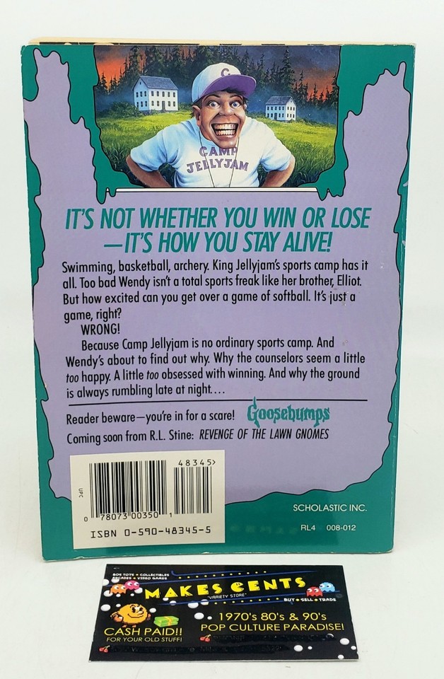Goosebumps Book #33 The Horror At Camp JellyJam 1995 R.L. Stine - w ...