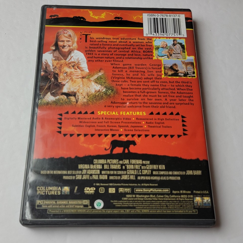 Born Free DVD *BUY 2 GET 3 FREE* | eBay