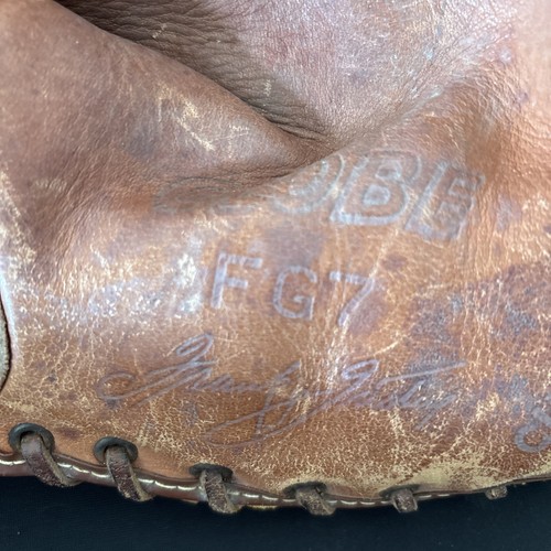 Vintage Globe Leather Split Finger Baseball Glove - Frankie Gustine ...