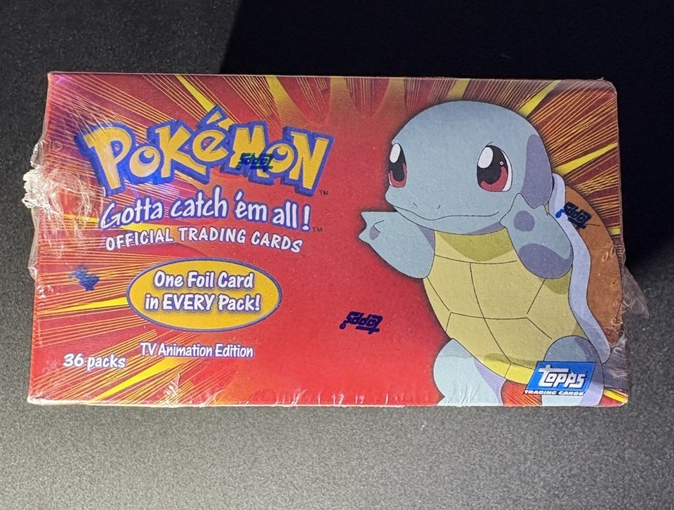 1999 Pokemon TV Animation Topps Series 1 Blue Label Booster Box ...