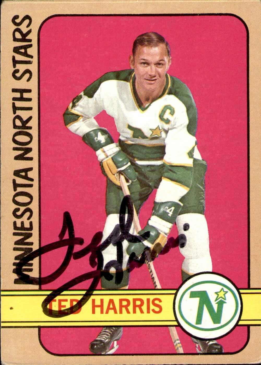 Ted Harris Signed 1972-73 Topps #23 Autographed North Stars 59008 | eBay