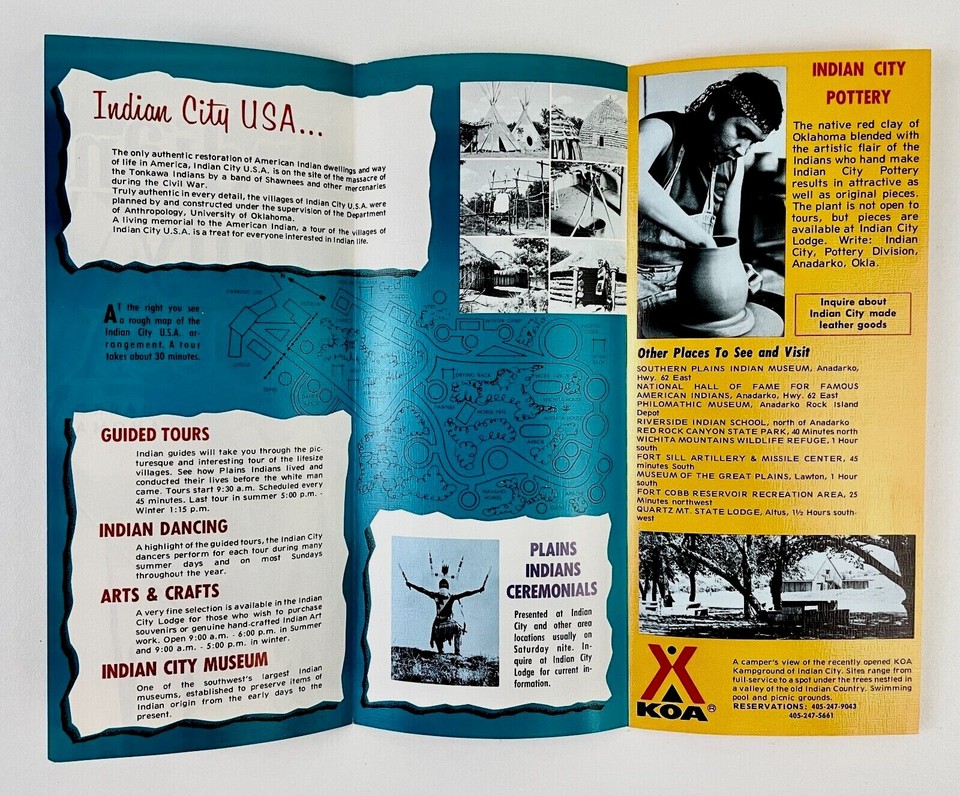 1970s Native American Indian City USA Anadarko Oklahoma VTG Travel ...