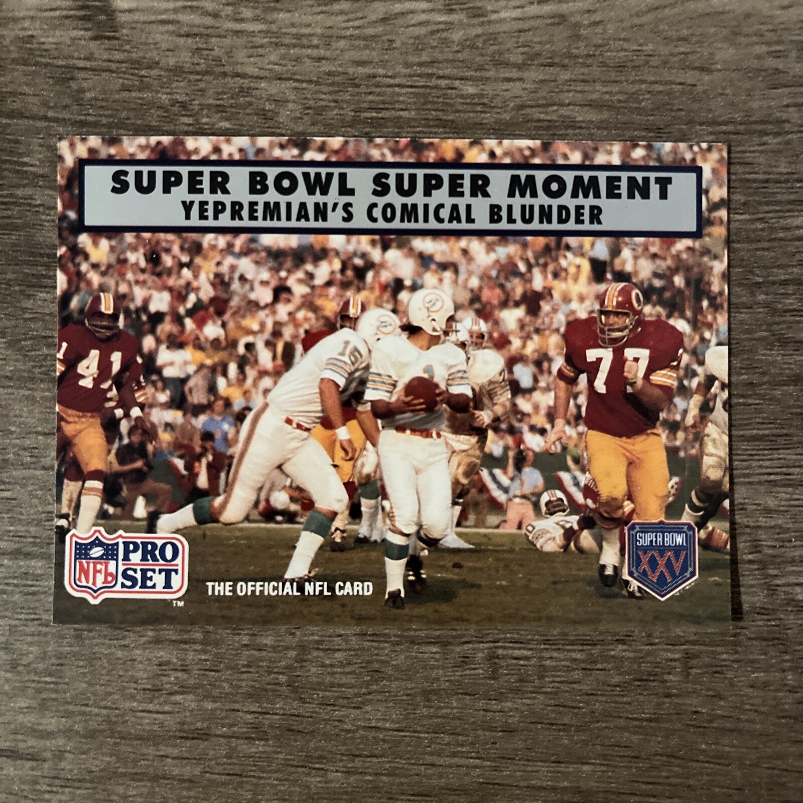 Garo Yepremian blunder (Dolphins/Super Moment) - 1990 Pro Set Super ...