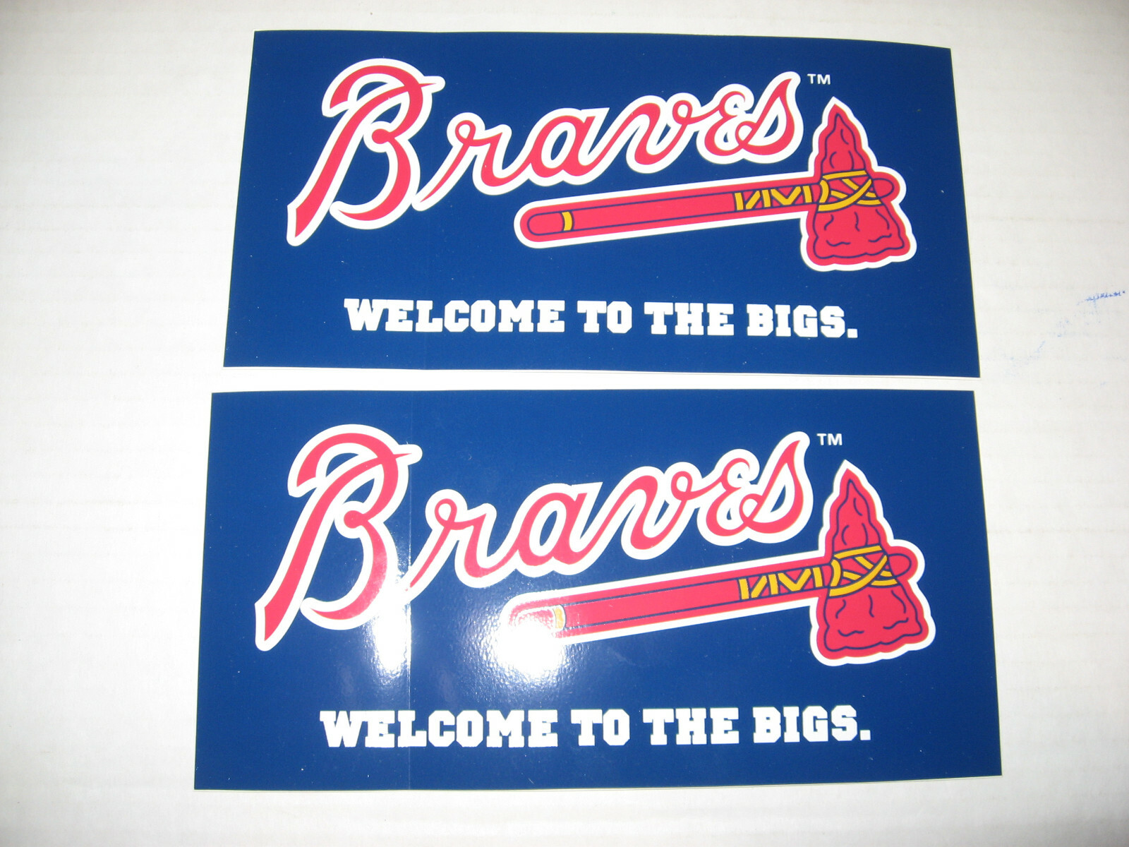 2 ATLANTA BRAVES (Welcome to the Bigs) Stickers 7.5 x 4 inches | eBay