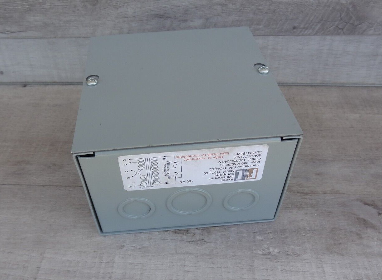 Foster Transformers 16375-00 Input: 480 V 50/60 Hz Output: 120/208/240 ...