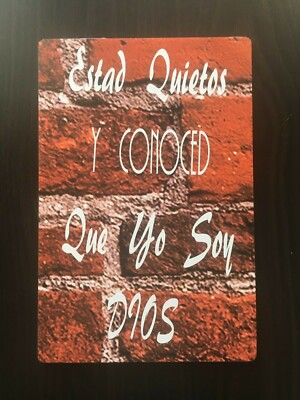 Estad Quietos y Conoced... |Inspirational Sign / ACRYLIC Sign Wall Door ...