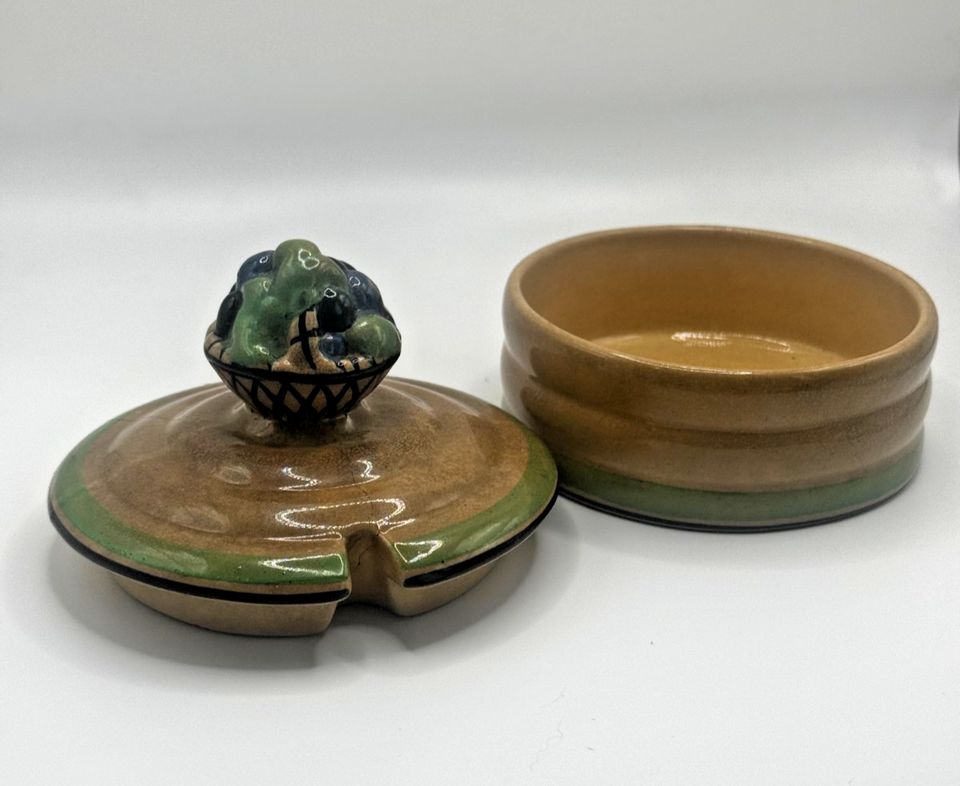 Ashtead Pottery Preserve Jar Pearl Barley Green Band Hand Thrown c1928 ...