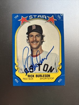RICK BURLESON 1981 FLEER STICKER AUTOGRAPHED SIGNED AUTO BASEBALL CARD ...