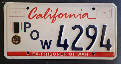 CALIFORNIA EX POW license plate | eBay