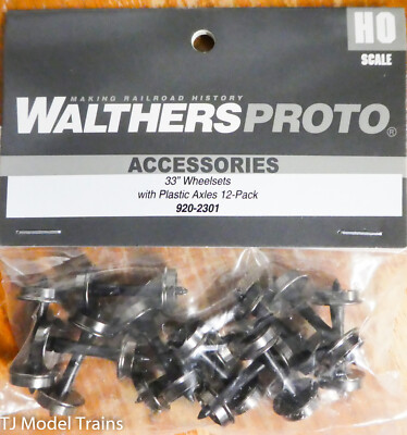 Walthers Proto HO #920-2301 (33" Wheelsets with Plastic Axles 12-Pack ...