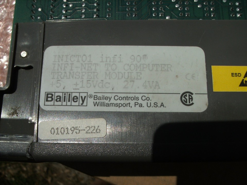 BAILEY INFI-90 INICT01 TRANSFER MODULE | eBay