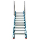9.18Ft Blue Side-mounted Loft Wall Ladder Stairs with Frame Size 27.56 ...