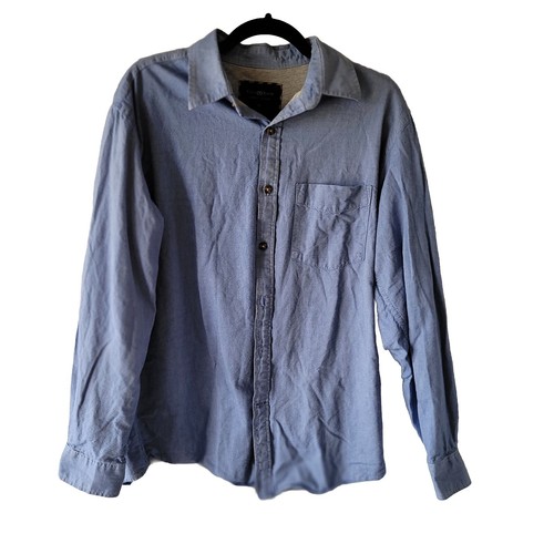 Club Room Mens Shacket Blue Button Front Lined Size Medium Cotton | eBay
