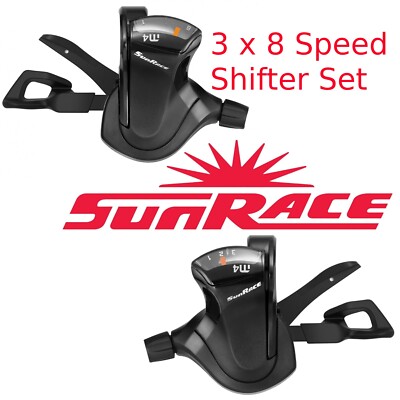 Sunrace DL-M403 3x8 Speed Bike Trigger Shifters | eBay