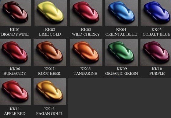 Kandy Paint Color Chart