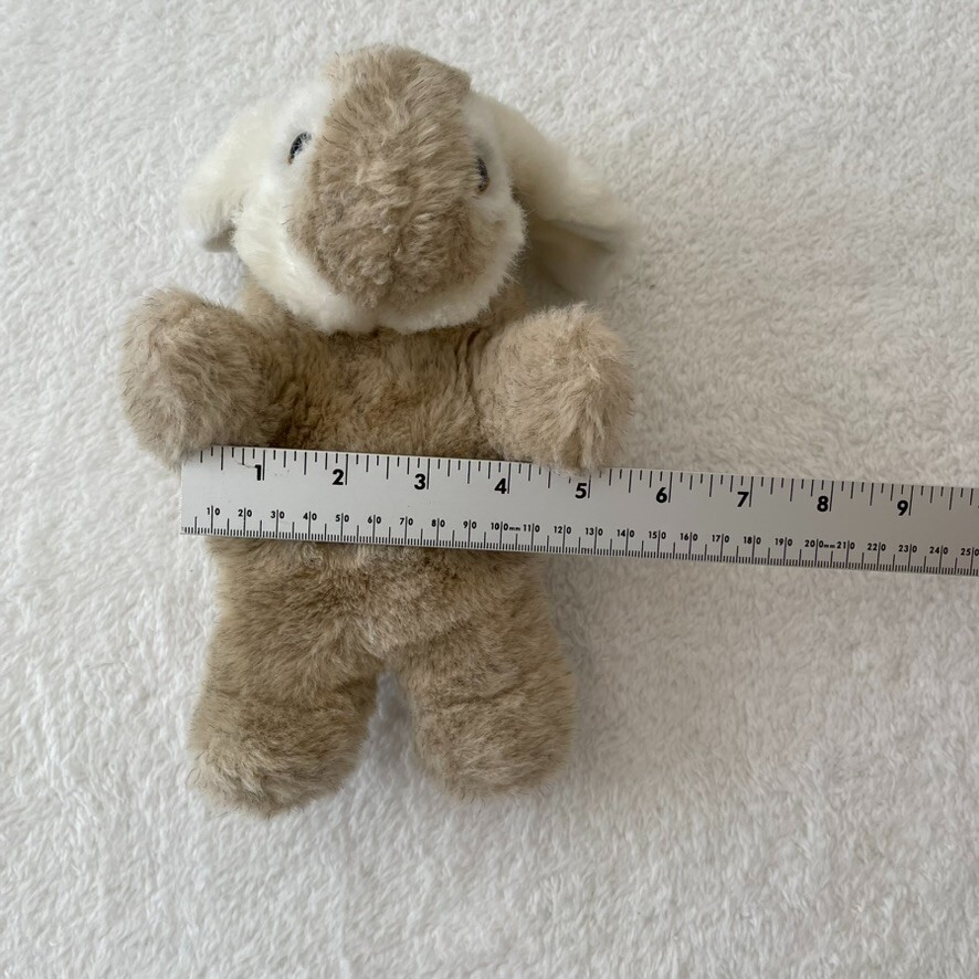 Vintage 1981 Gund Bunny Rabbit Plush Lovey Stuffed Animal Light Tan ...