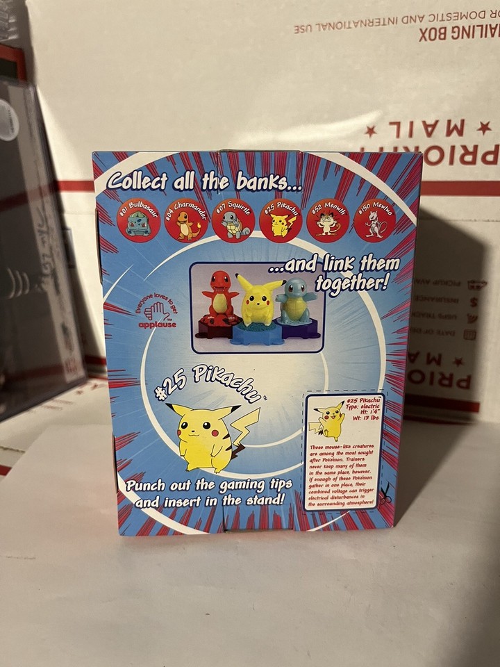 1998 APPLAUSE POKEMON BANKS #25 PIKACHU LIMITED EDITION BANK NEW SEALED ...