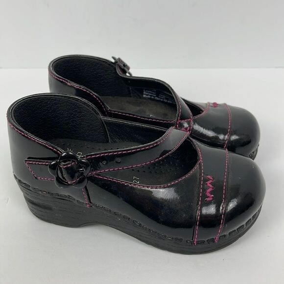 Dansko Girls Black Patent Leather Mary Jane Clogs SIZ… - Gem