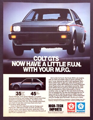 1983 Dodge/Plymouth Colt GTS Coupe photo Flies Through the Air vintage ...