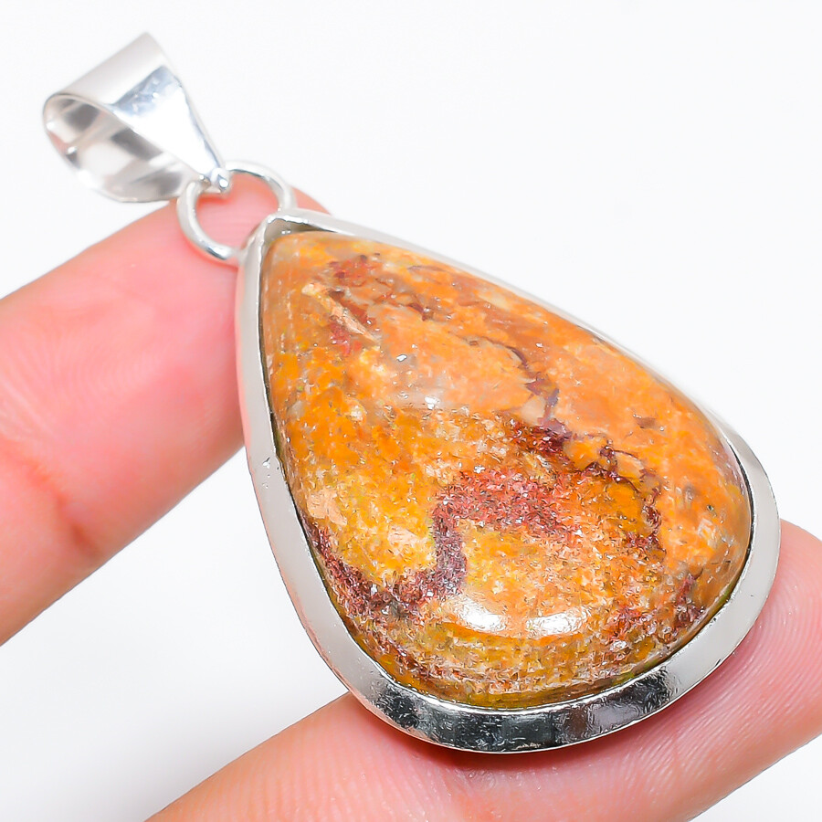 Ghost Eye Jasper Gemstone 925 Sterling Silver Jewelry Pendant 2.21" For ...