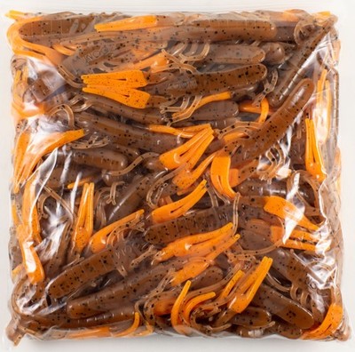 ZOOM BIG CRITTER CRAW 100 PACK BULK 5" 039-131 PUMPKIN ORANGE CLAW ...