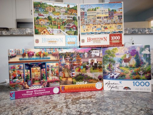 Lot of 5 puzzles, 1000 piece, CEACO, MASTER PIECES, CRA-Z-ART | eBay