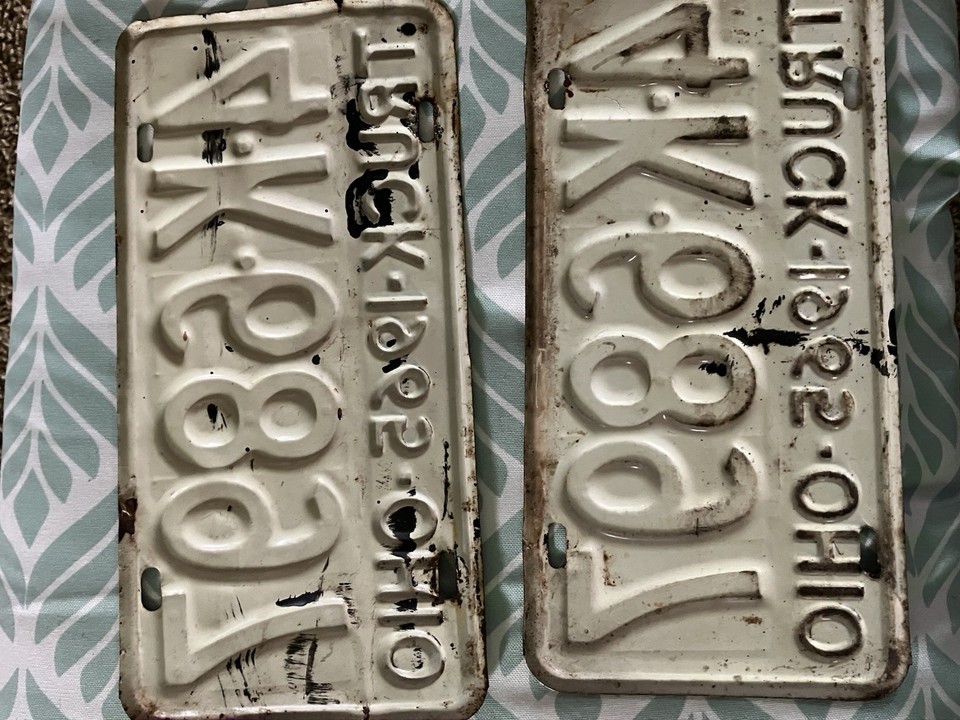 1965 Ohio Truck License Plate Set # 4-K-6897 good condition | eBay