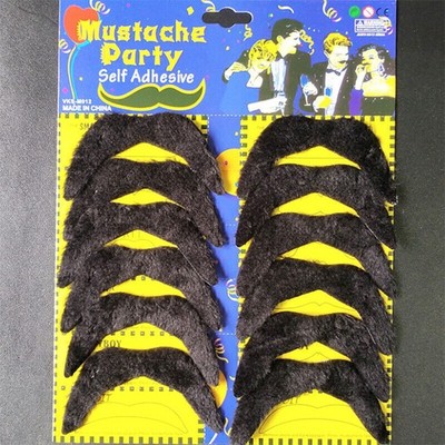 12pcs Fake Mustache Mexican 70's Stick on Mustache Self Adhesive Fancy ...