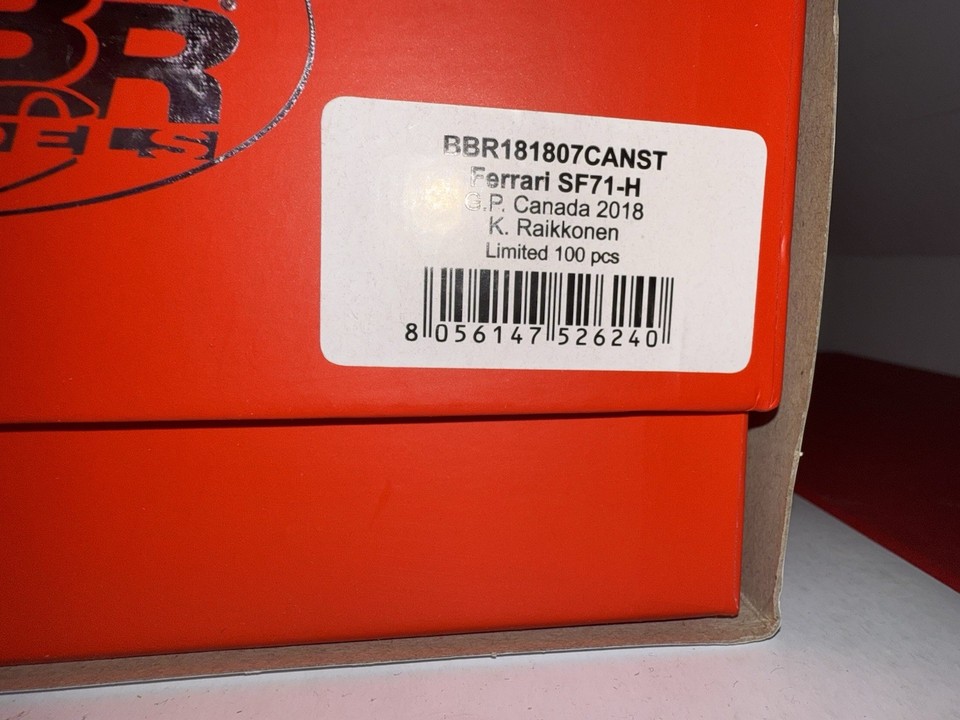 BBR 1/18 Scuderia Ferrari SF71-H Canada GP 2018 Kimi Raikkonen Limited ...