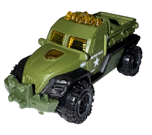 2013 Matchbox Road Raider Military Police Vehicle Mattel Toy Car Green ...